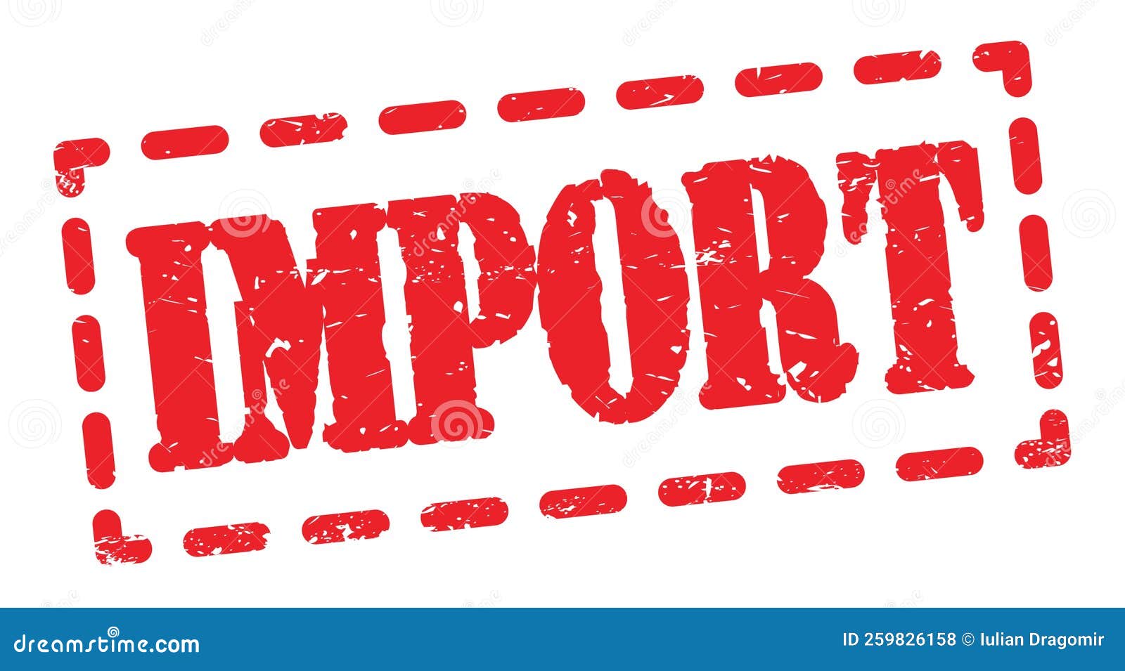 IMPORT Text Written on Red Stamp Sign Stock Illustration - Illustration ...