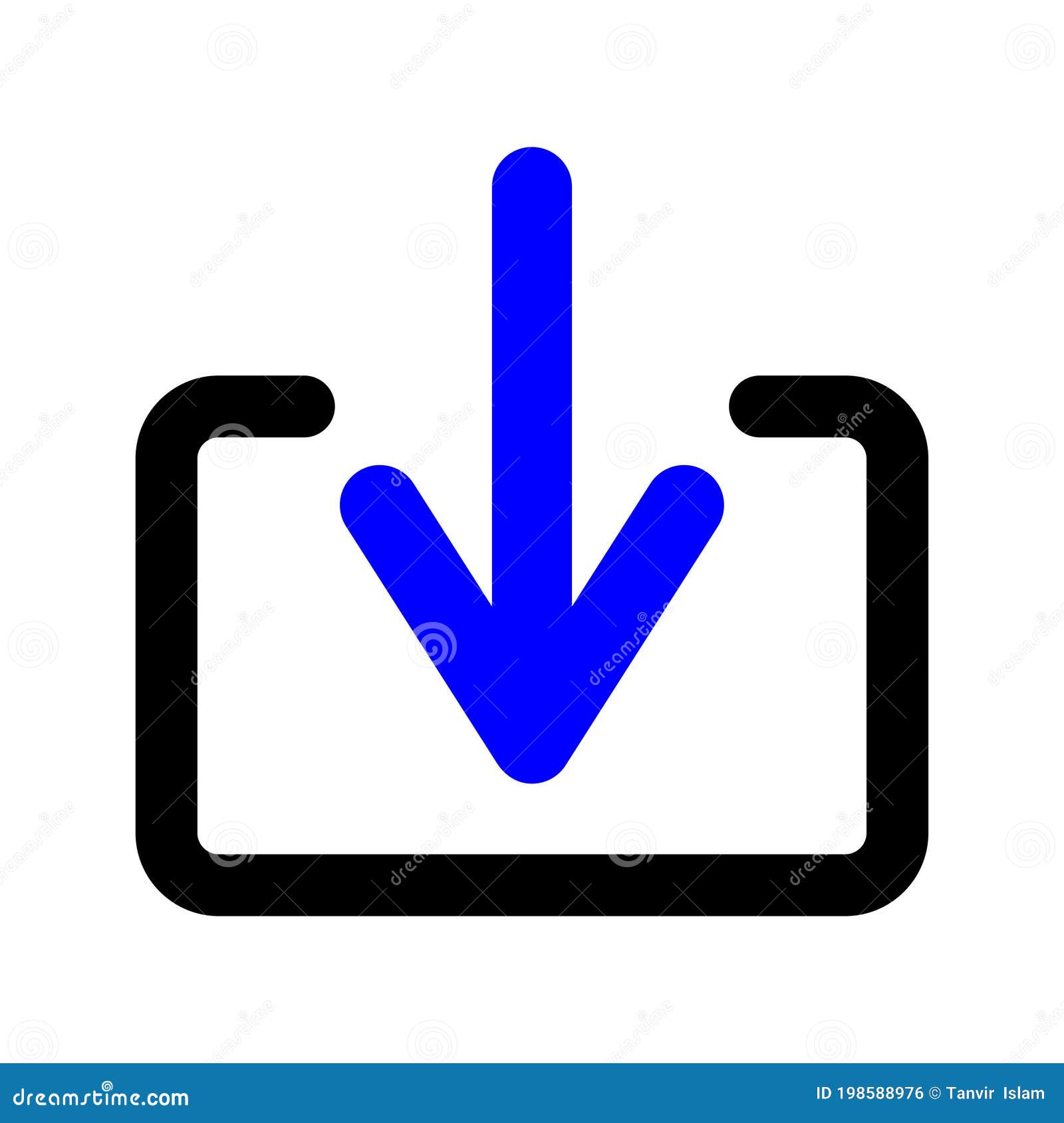 Import Vector Icon stock vector. Illustration of save - 198588976