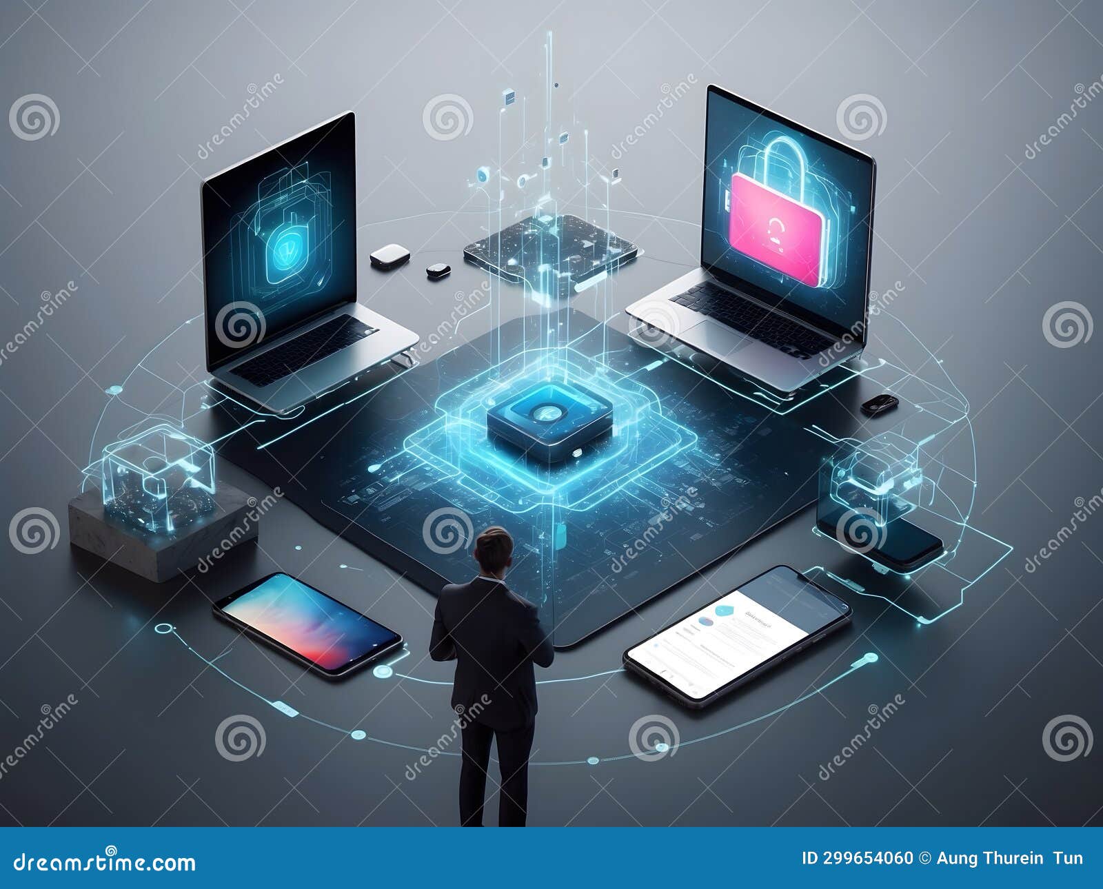 The Importance of Data Privacy and Cybersecurity Stock Illustration ...
