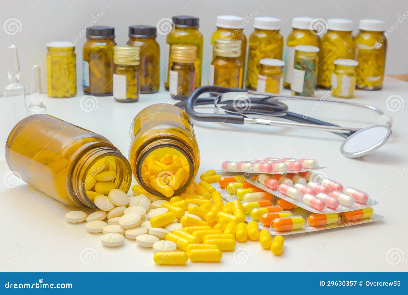 The Importance of Drugs for Health Stock Image - Image of yellow ...