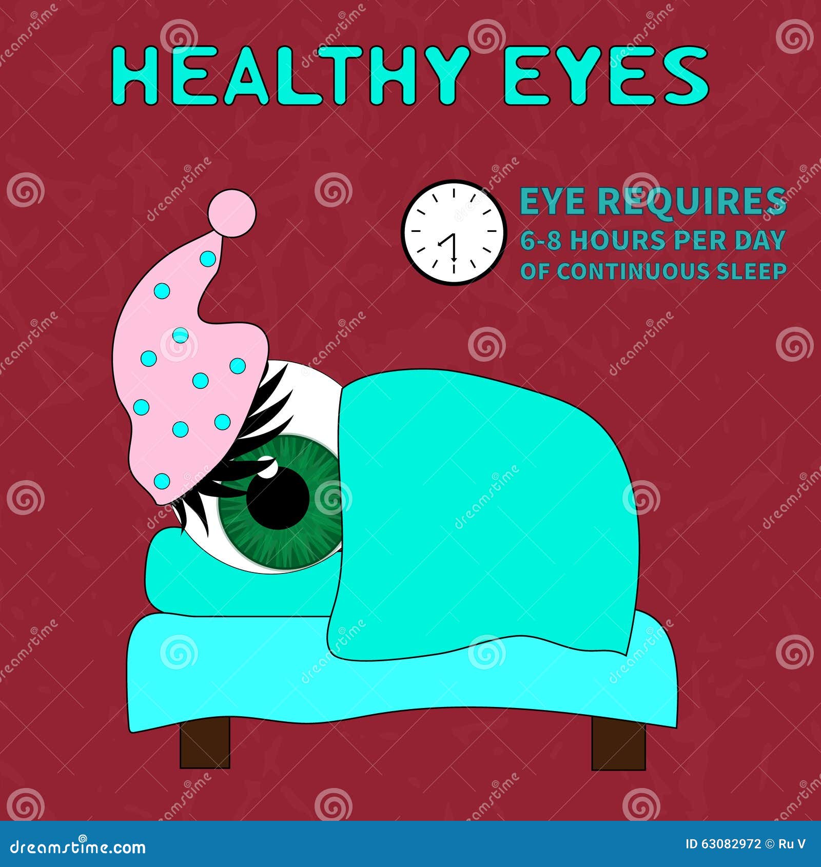 The Importance Of Proper Rest For Good Vision Vector Illustration ...