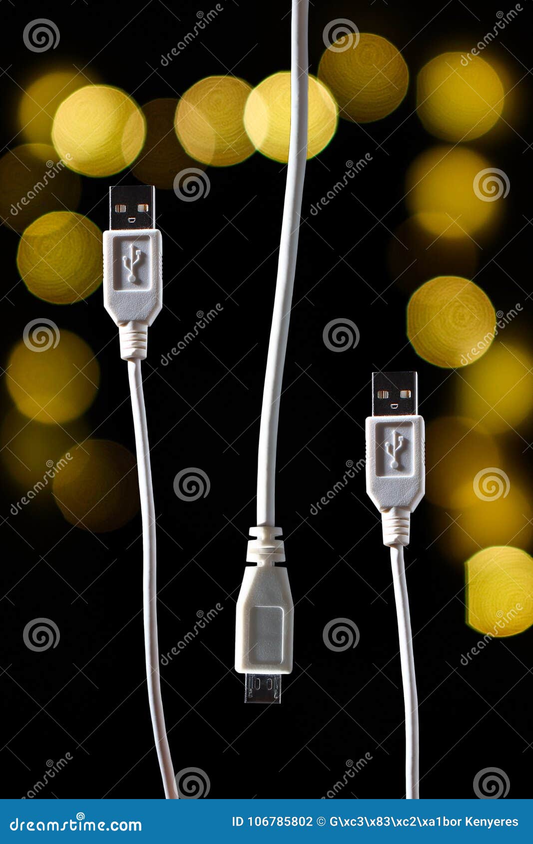 USB Cable - Cord - Data Cable - Wire Stock Photo - Image of black ...