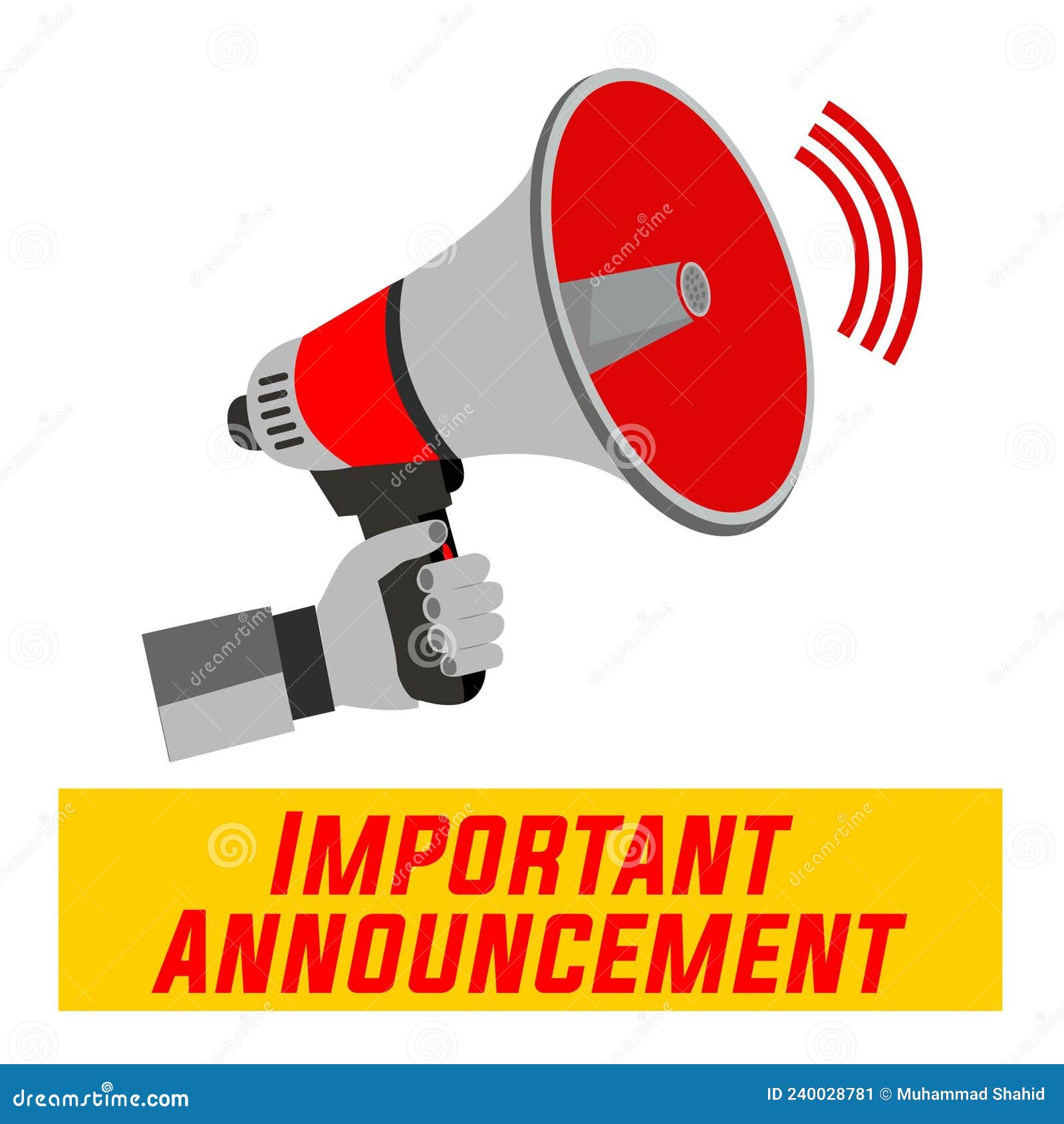 Important Announcement Information Stock Illustration - Illustration of ...