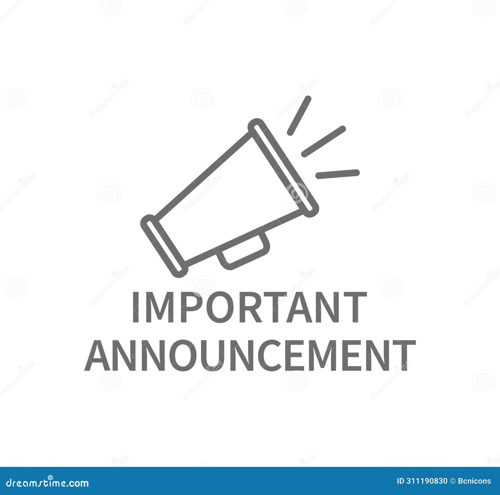 Important Announcement Line Icon Stock Vector - Illustration of ...