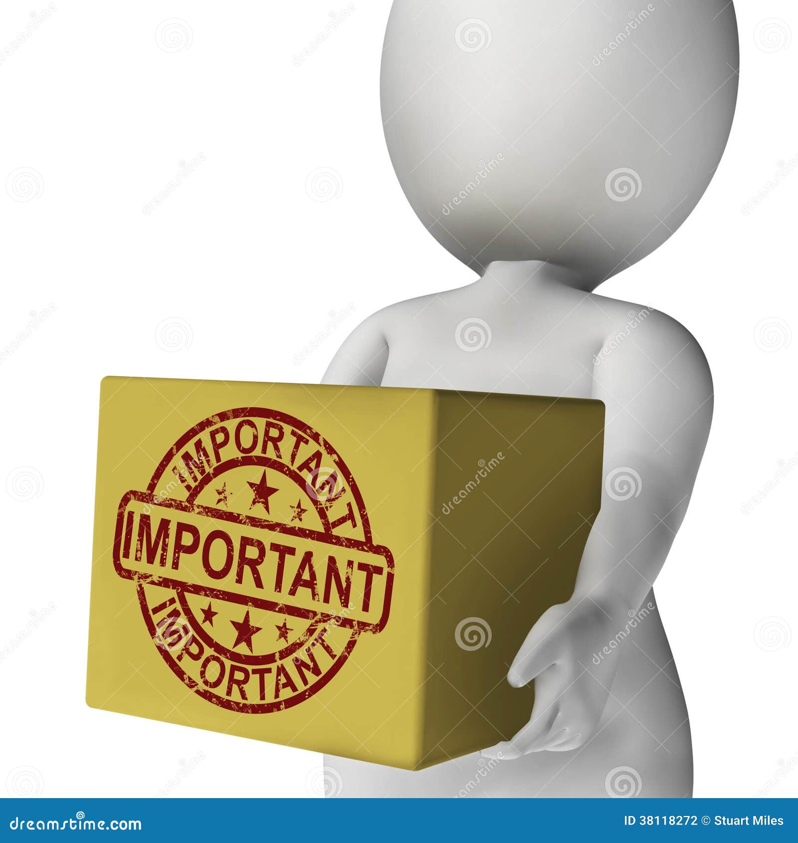 Important Box Shows Significant and High Priority Stock Illustration ...