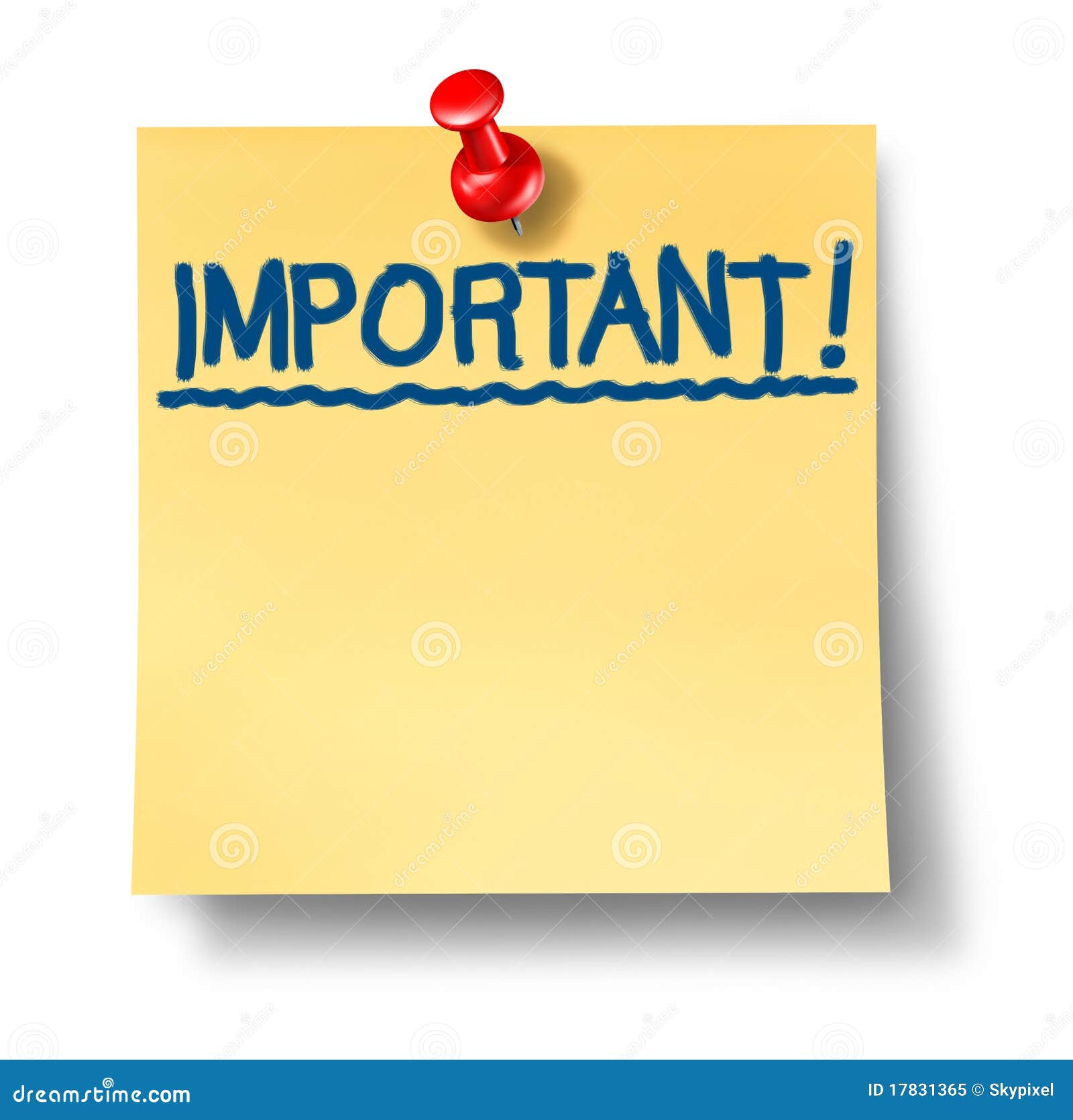 Important Critical Attention Reminder Office Post Stock Image ...