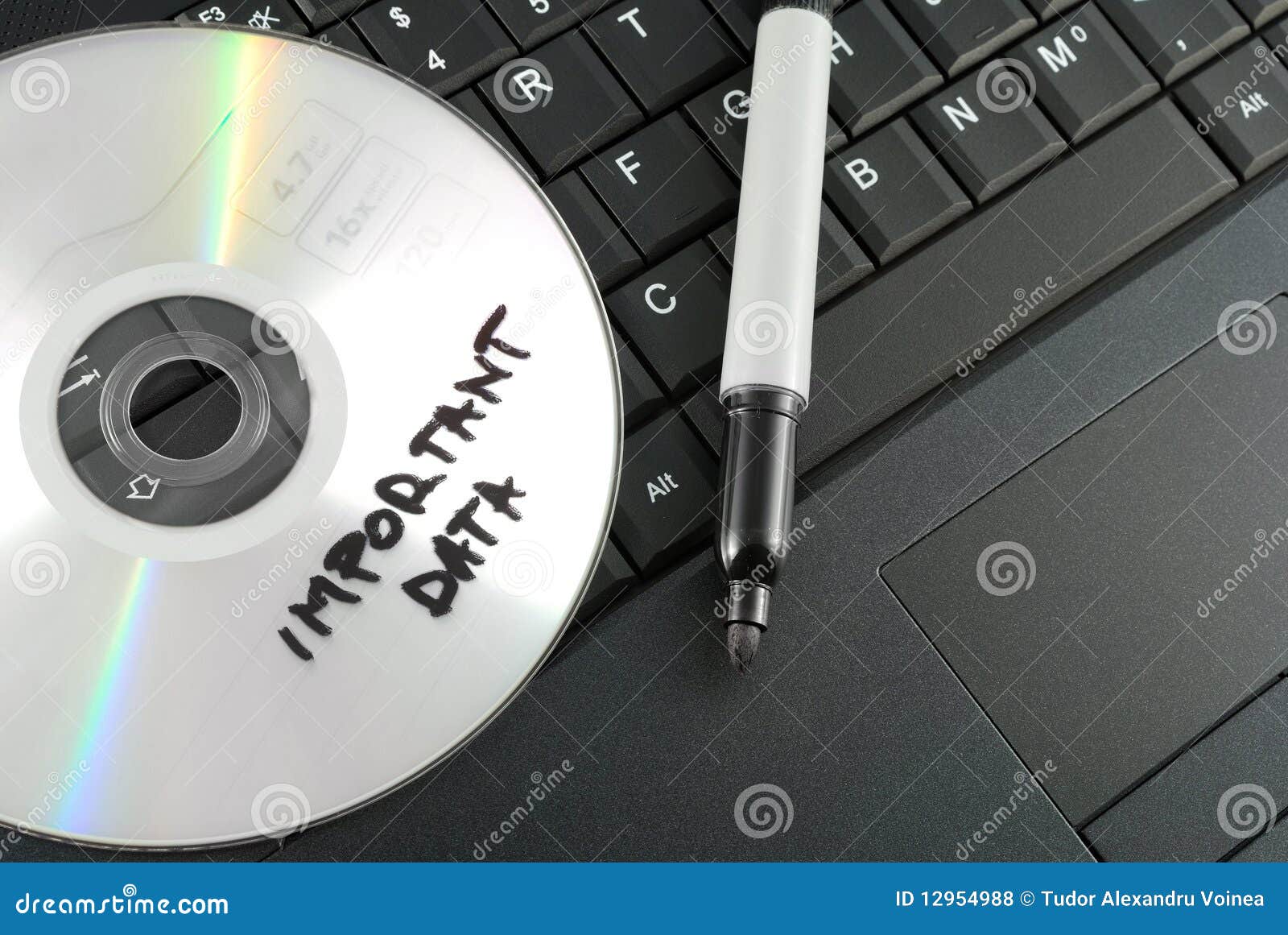 Important data disk stock photo. Image of drive, optical - 12954988
