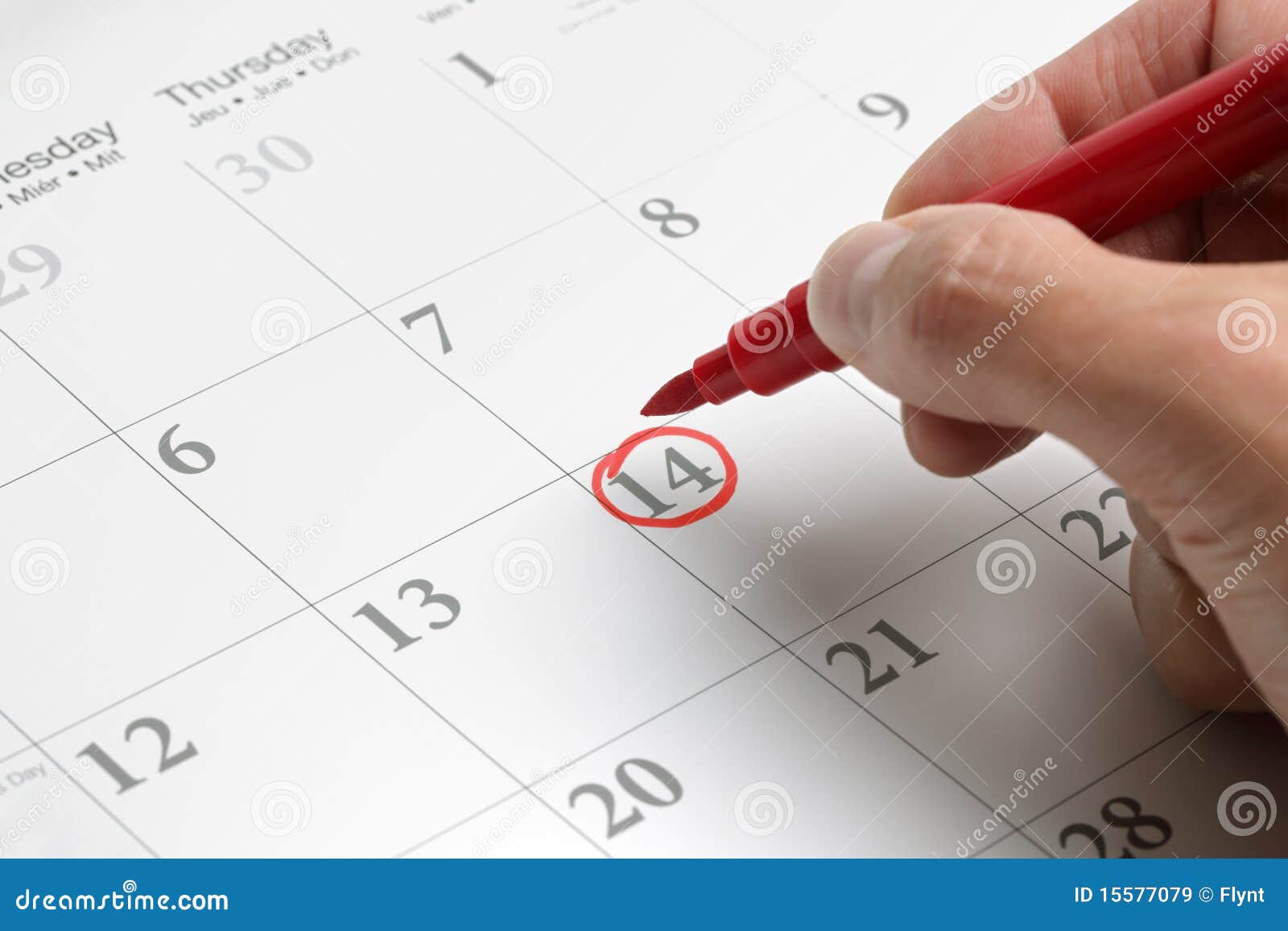 Important date stock image. Image of hand, horizontal - 15577079