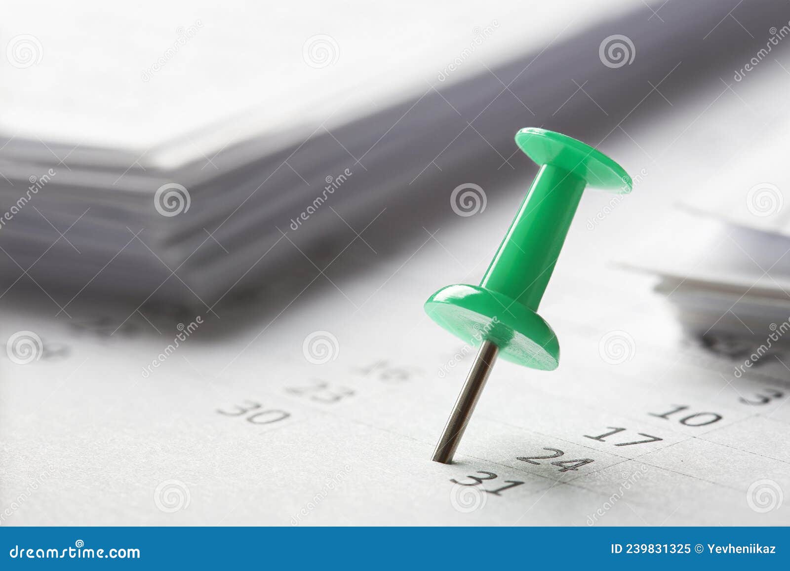 Important Date and Calendar Appointment. Pin on Calendar Stock Image ...