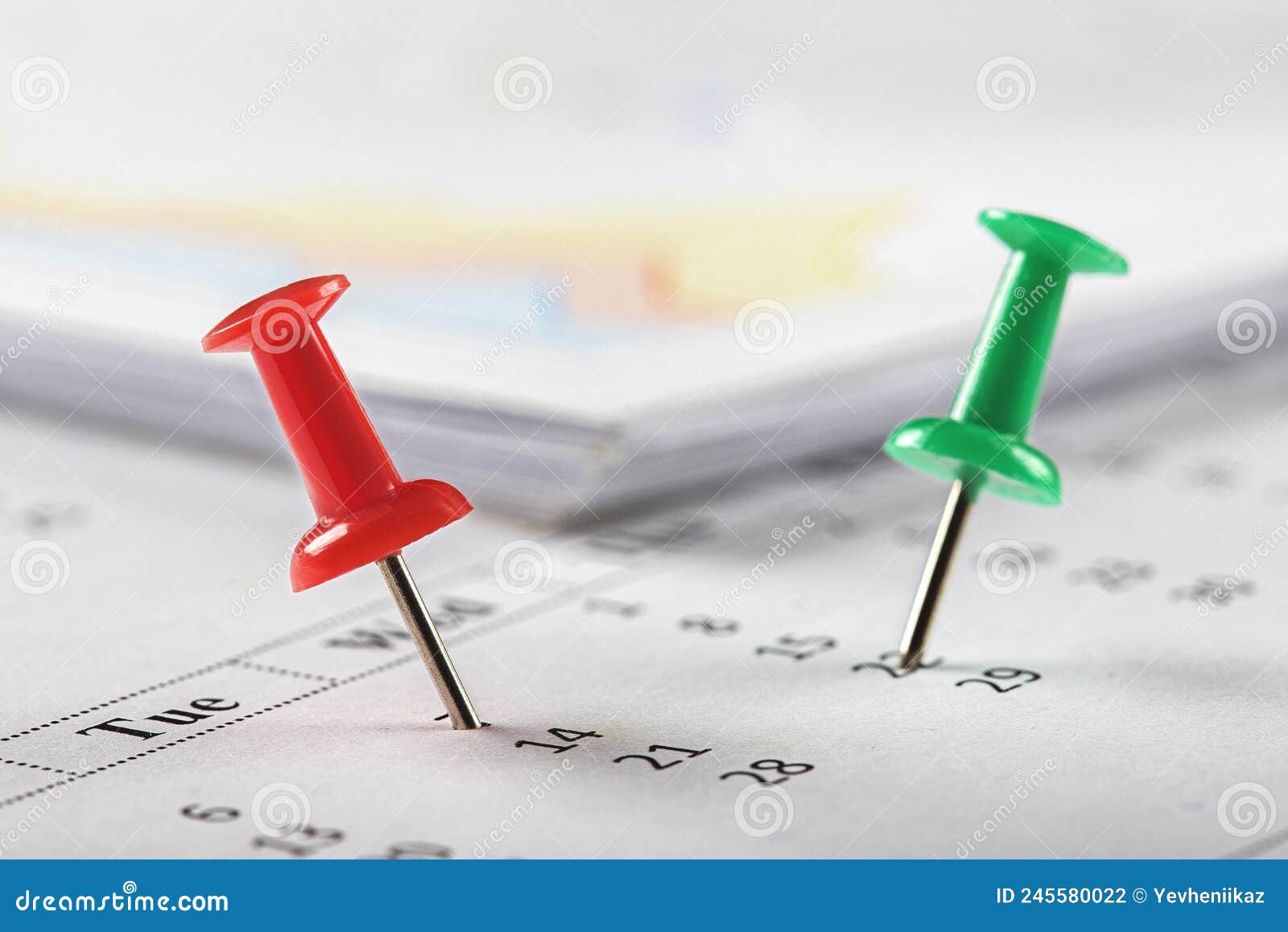 Important Date and Calendar Appointment. Pin on Calendar Stock Photo ...