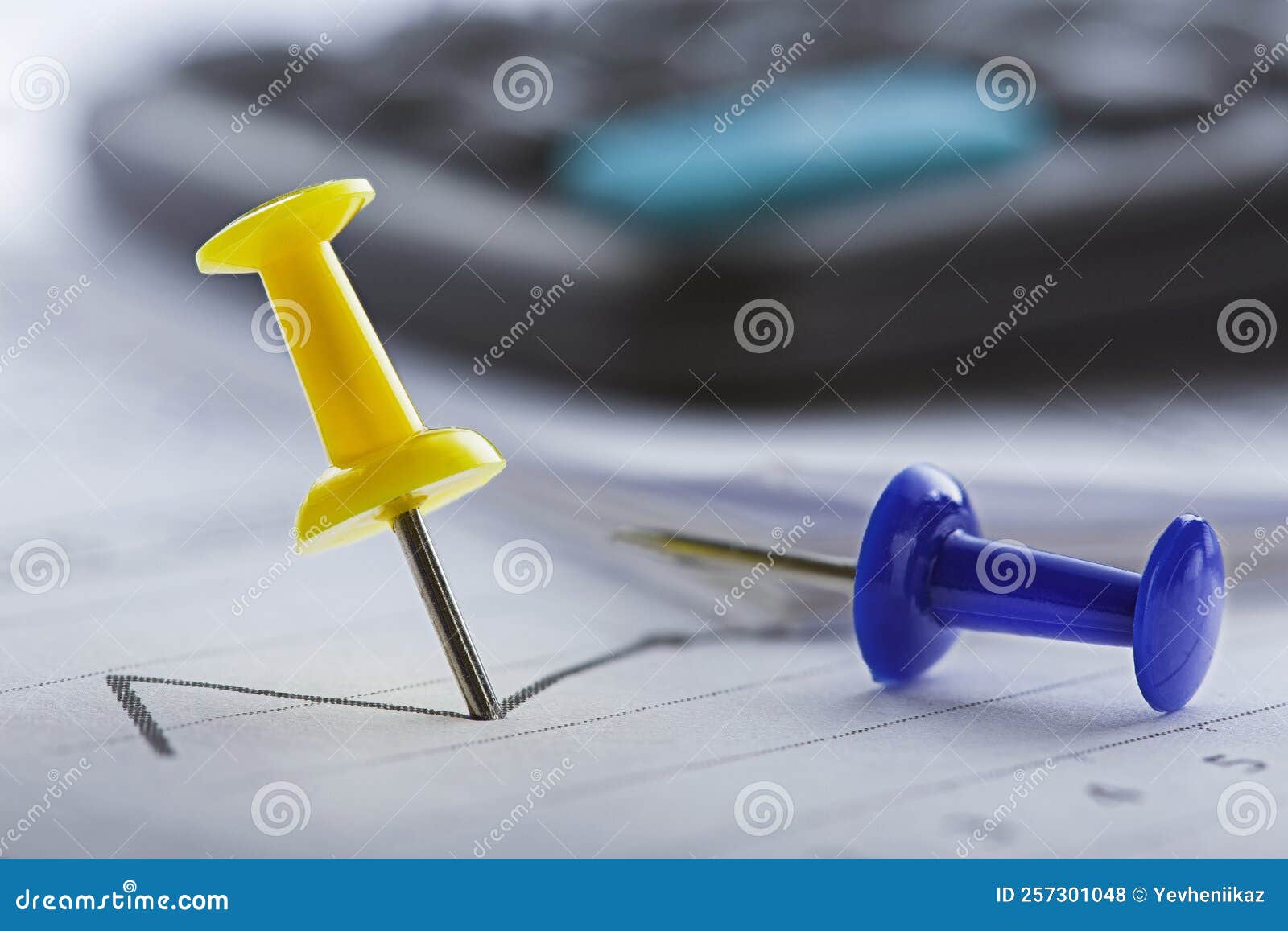 Important Date and Calendar Appointment. Pin on Calendar Stock Photo ...