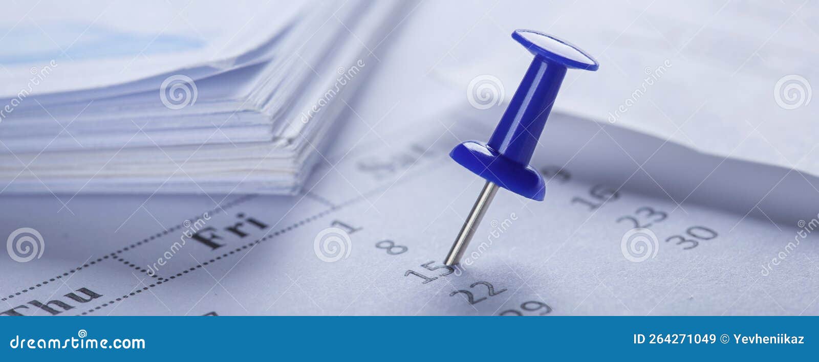 Important Date and Calendar Appointment. Pin on Calendar Stock Image ...