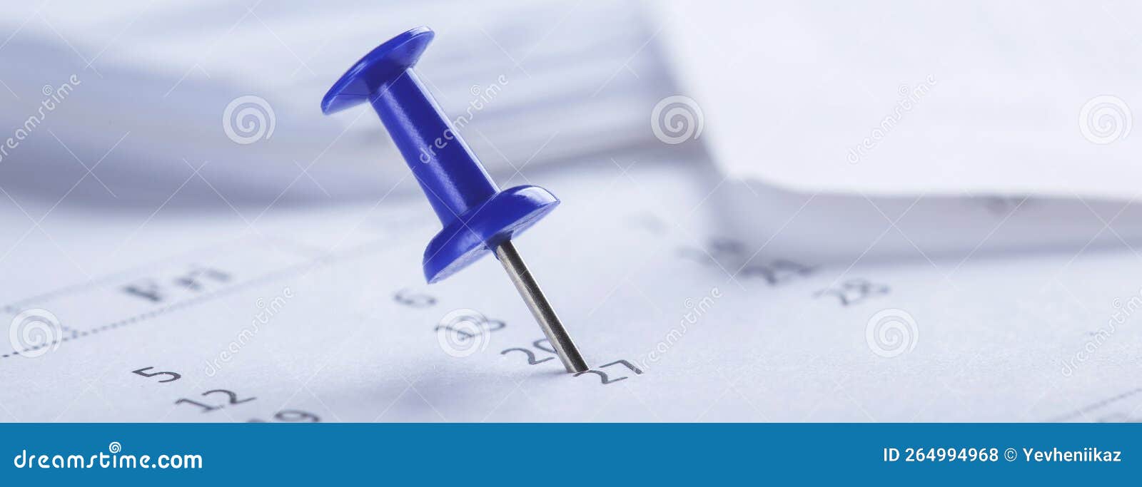 Important Date and Calendar Appointment. Pin on Calendar Stock Photo ...