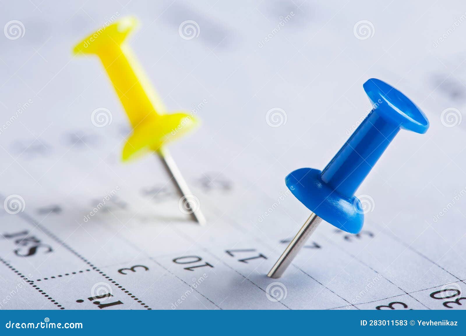 Important Date and Calendar Appointment. Pin on Calendar Stock Image ...