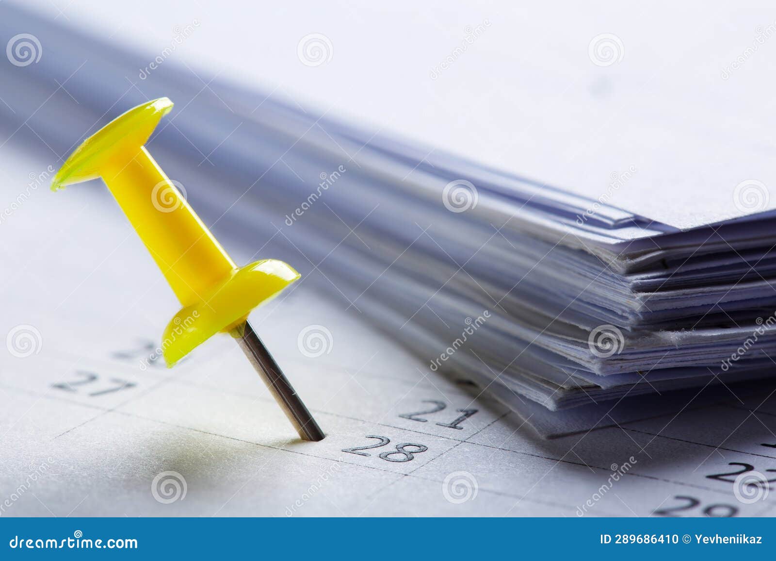 Important Date and Calendar Appointment. Pin on Calendar Stock Photo ...