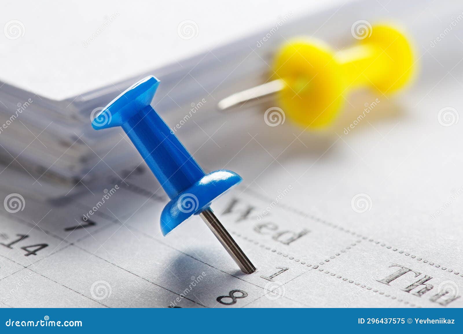 Important Date and Calendar Appointment. Pin on Calendar Stock Image ...