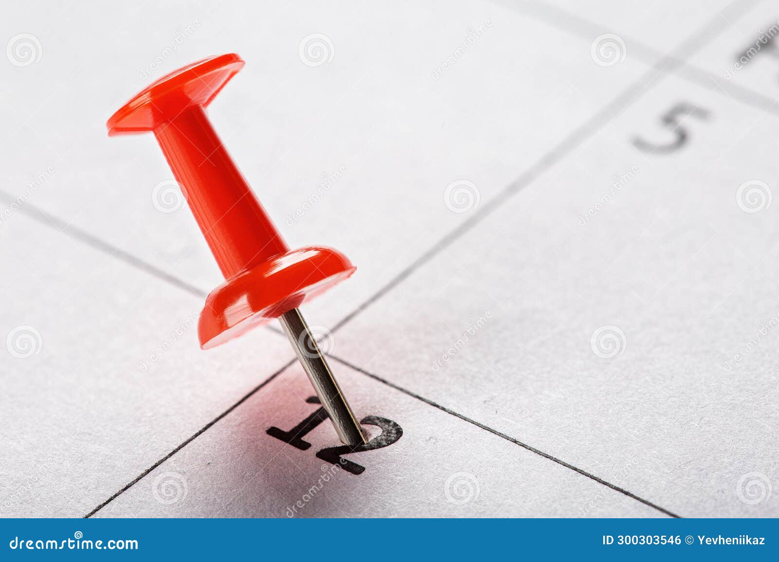 Important Date and Calendar Appointment. Pin on Calendar Stock Photo ...