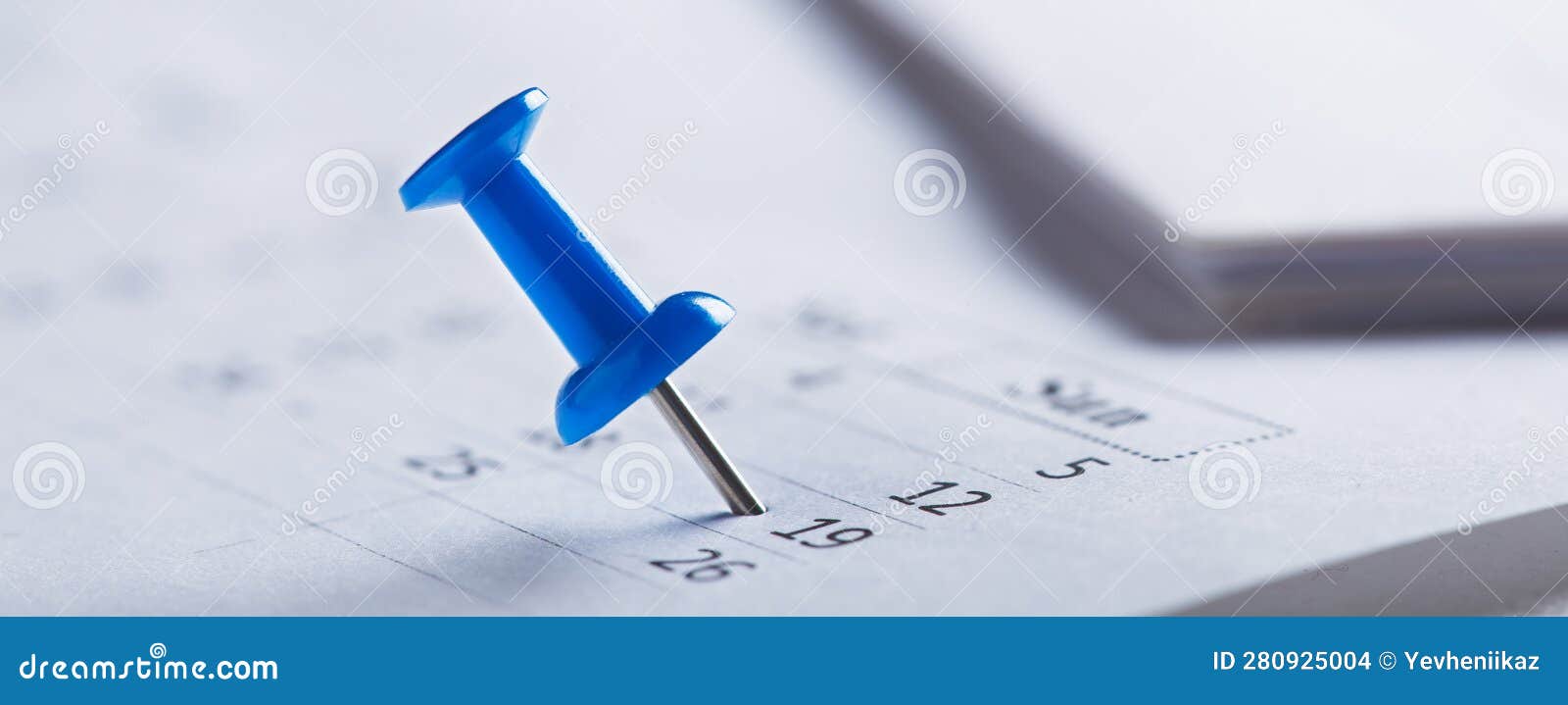 Important Date and Calendar Appointment. Pin on Calendar Stock Photo ...