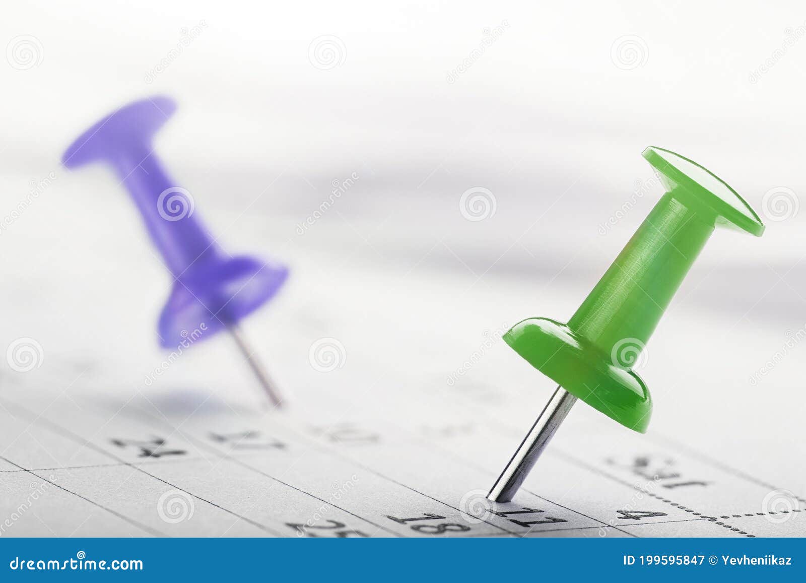 Important Date and Calendar Appointment.Pins on Calendar Stock Image ...