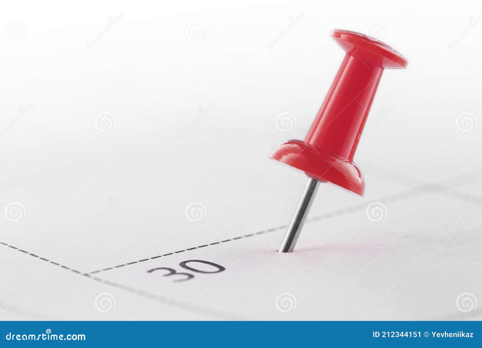 Important Date and Calendar Appointment.Red Pin on Calendar Stock Image ...