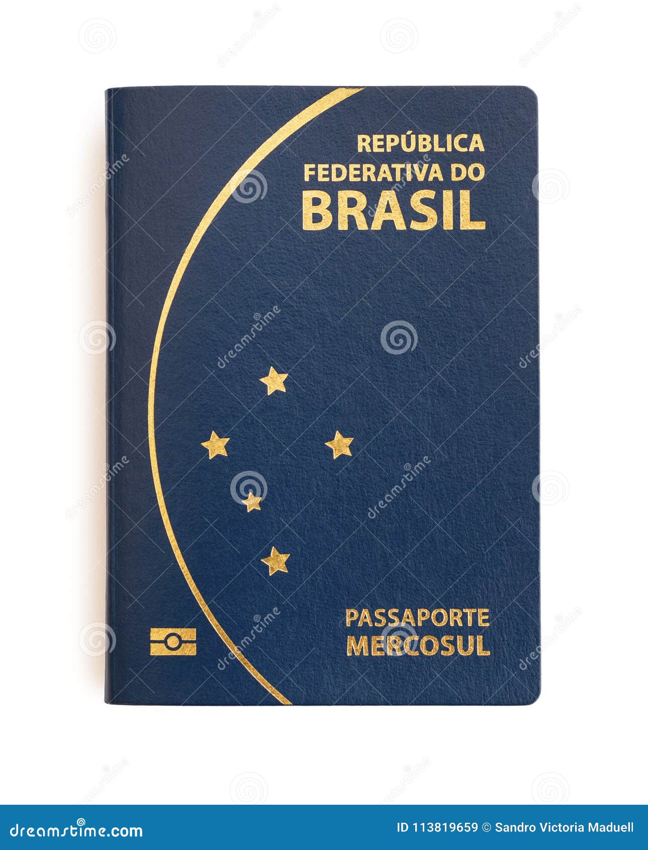 Brazilian Passport on White Background. Stock Image - Image of ...