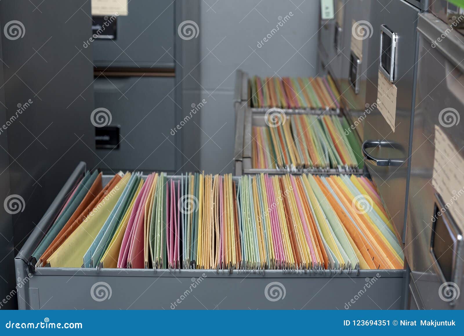 Important Documents Arranged in a File Stock Image - Image of filing ...