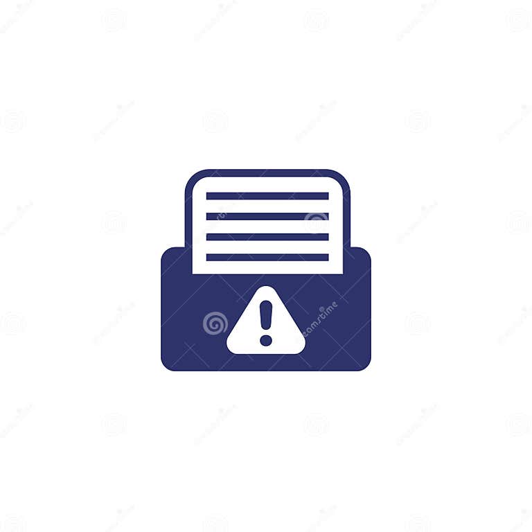 Important Documents Icon on White Stock Vector - Illustration of ...