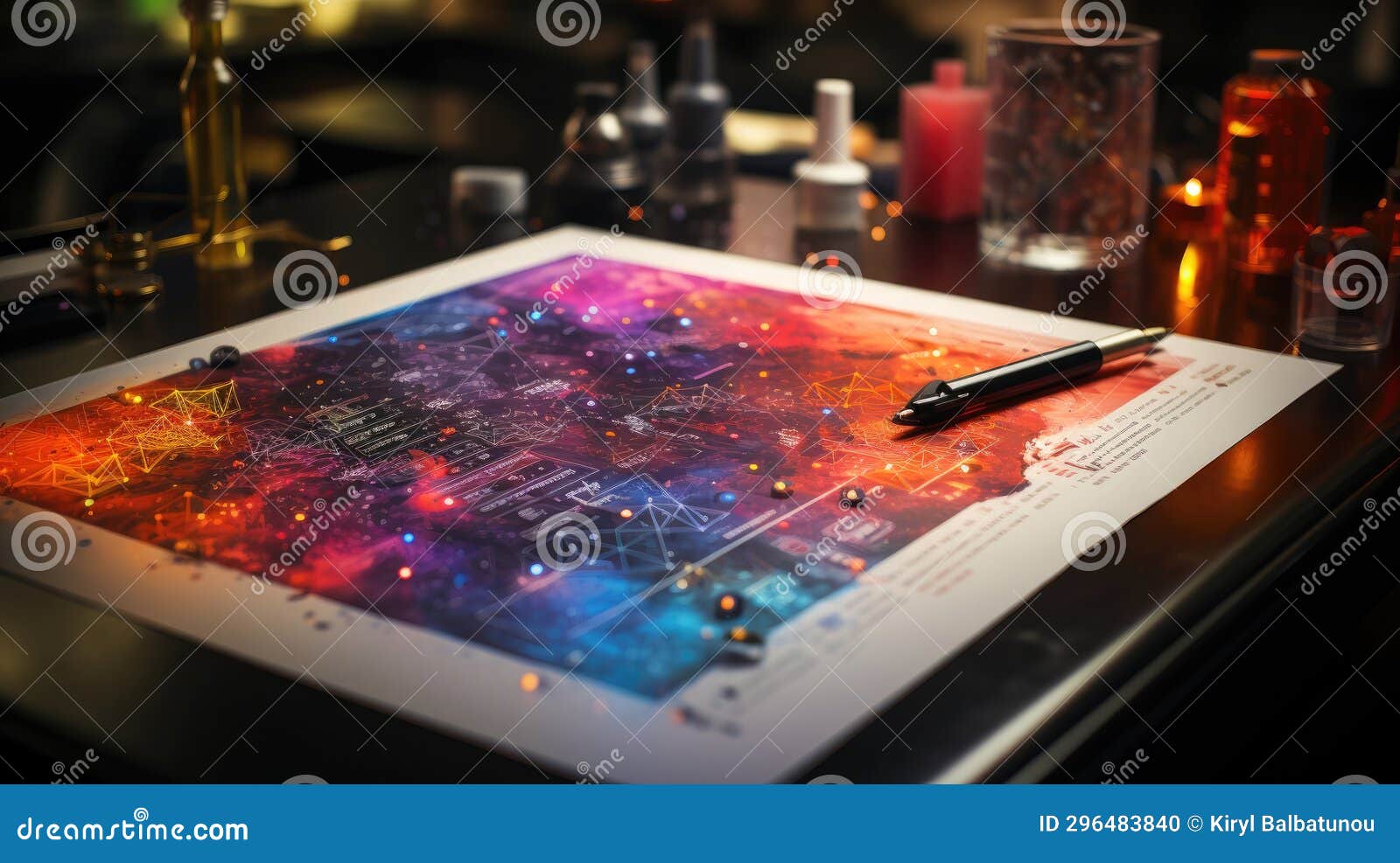 Important Drawings Documents Abstract High-tech Graphs and Calculations ...