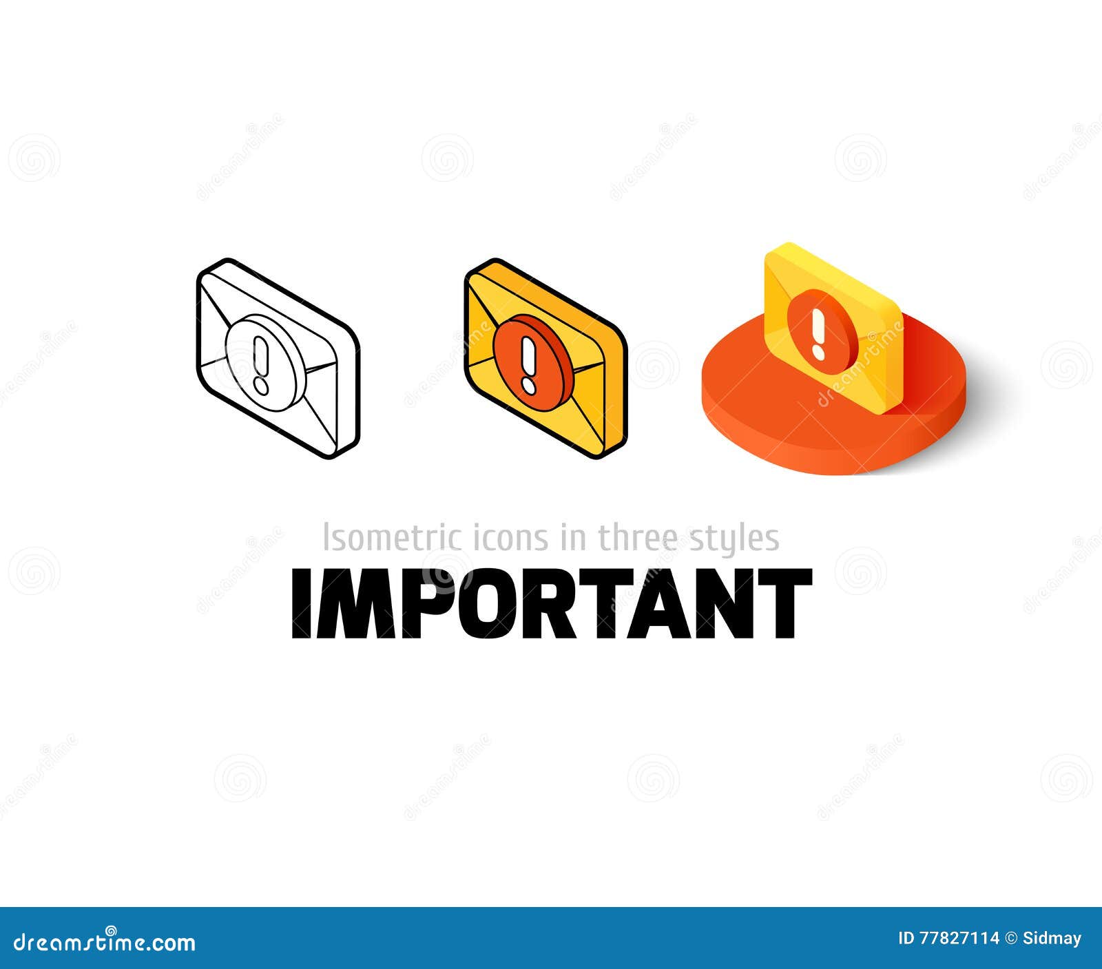 Important Icon in Different Style Stock Vector - Illustration of ...