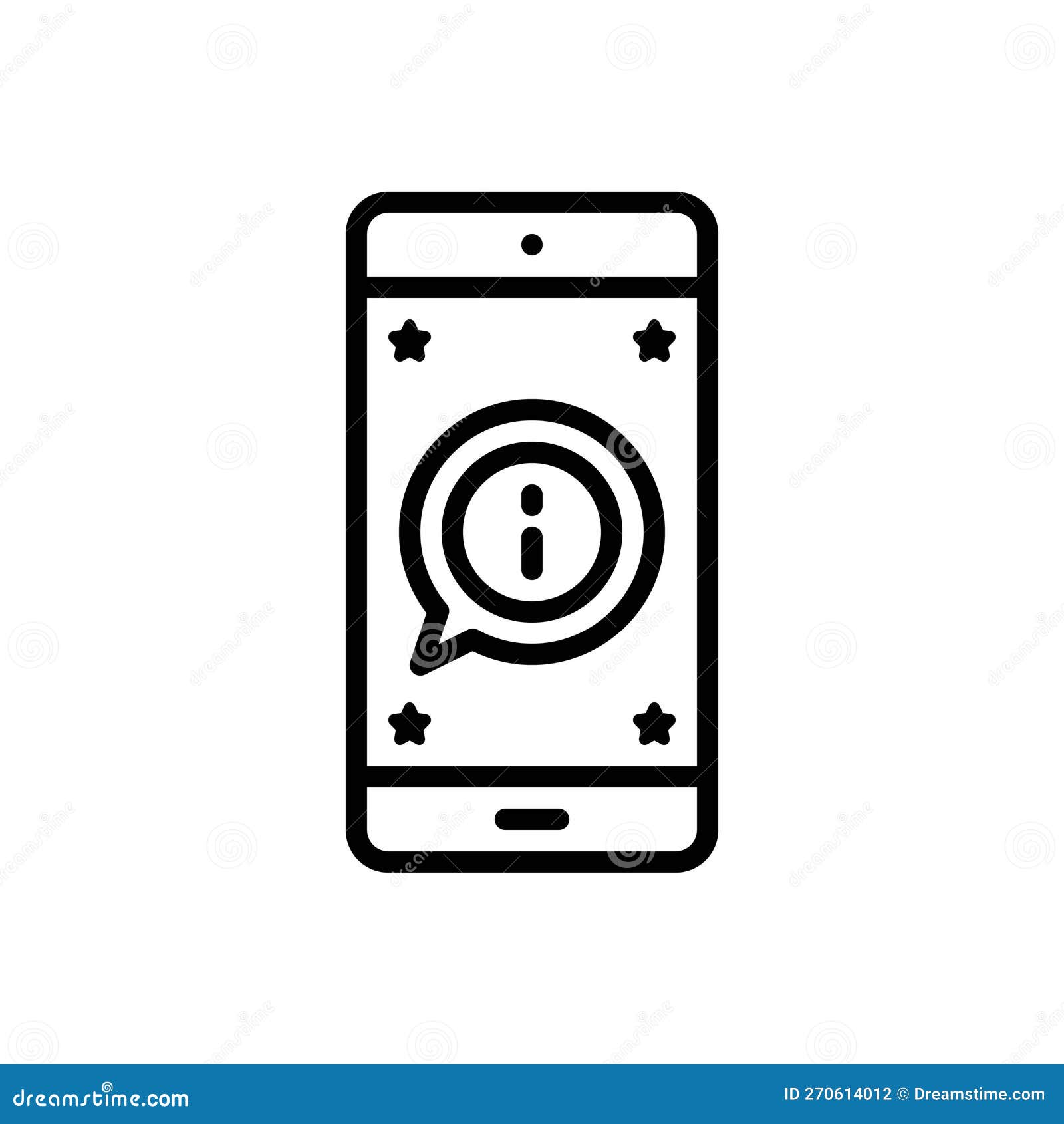 Black Line Icon for Important, Vital and Message Stock Vector ...