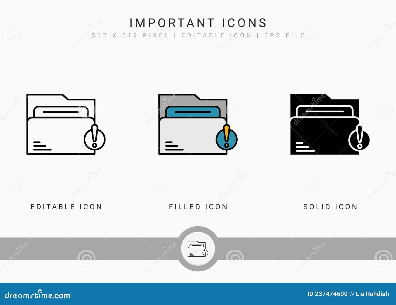 Important Icons Set Vector Illustration with Solid Icon Line Style ...