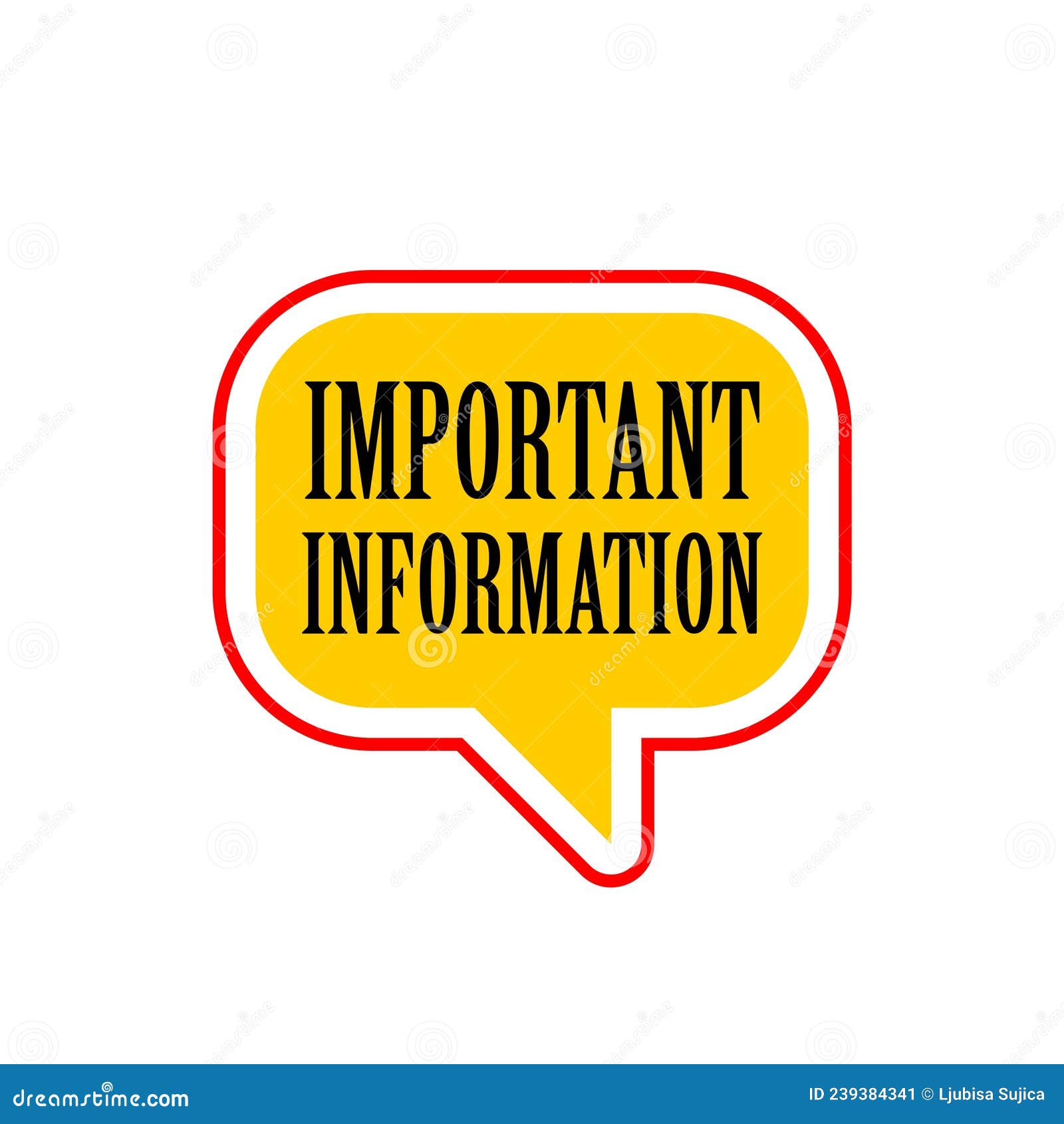 Important Information Icon Isolated on White Background Stock Vector ...
