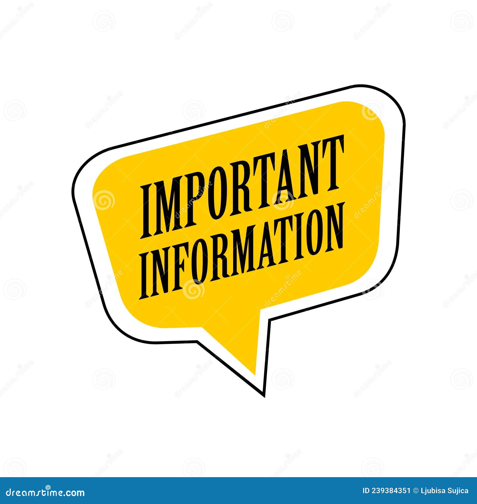 Important Information Icon Isolated on White Background Stock Vector ...