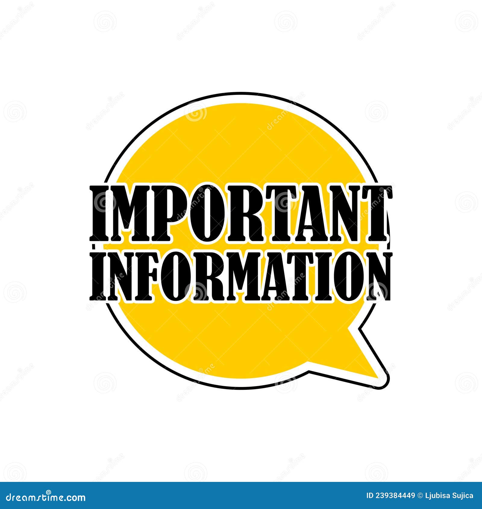 Important Information Icon Isolated on White Background Stock Vector ...