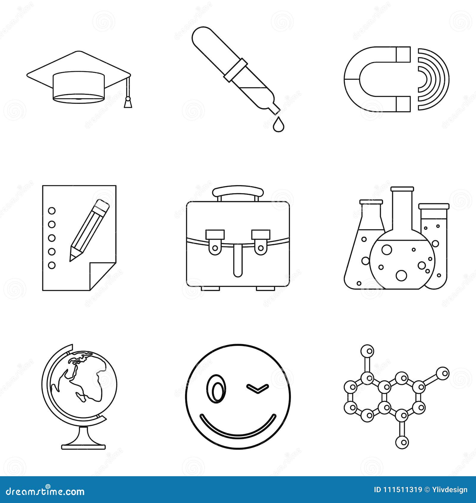 Important Knowledge Icons Set, Outline Style Stock Vector ...
