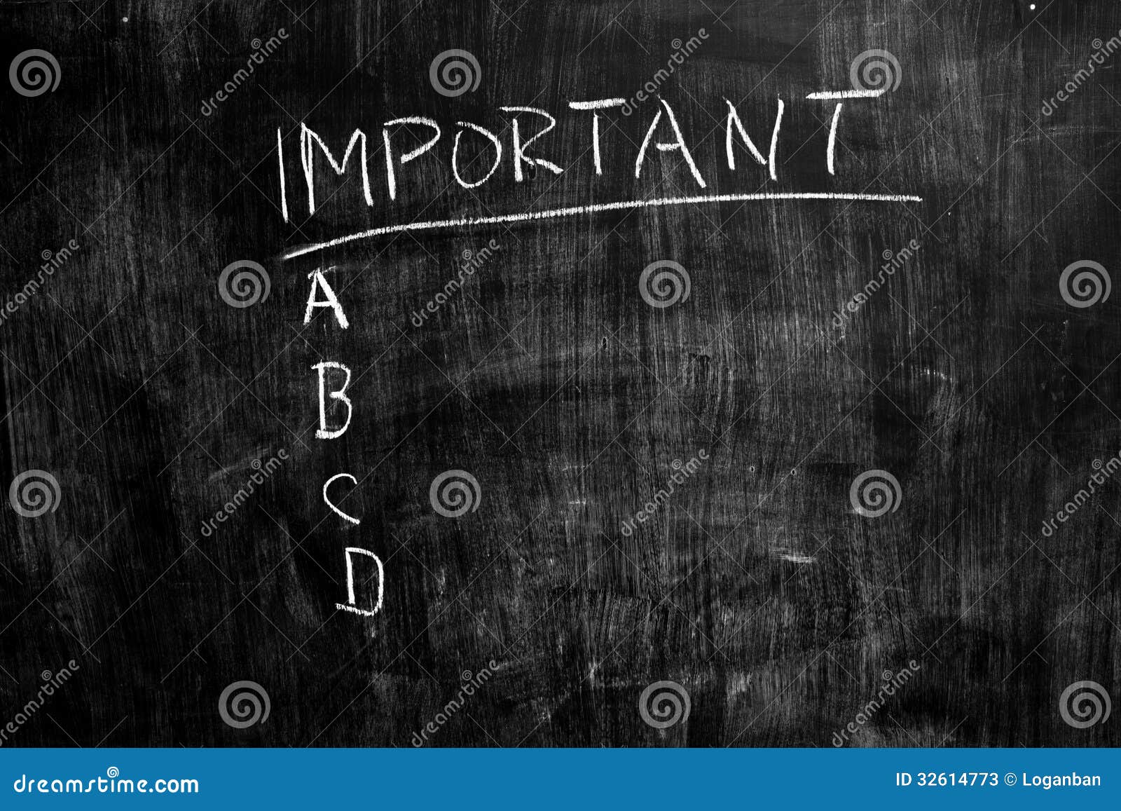 Important List on Blackboard Stock Image - Image of blank, points: 32614773
