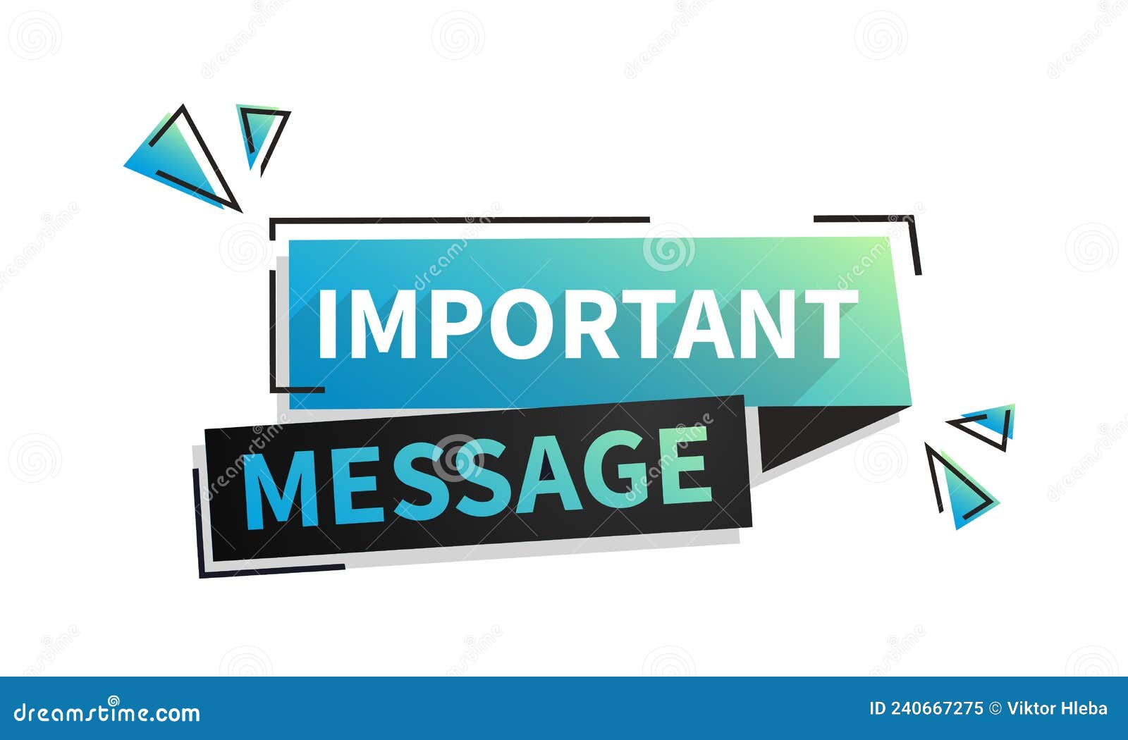 Important Message Concept, Modern Banner Vector Stock Illustration ...