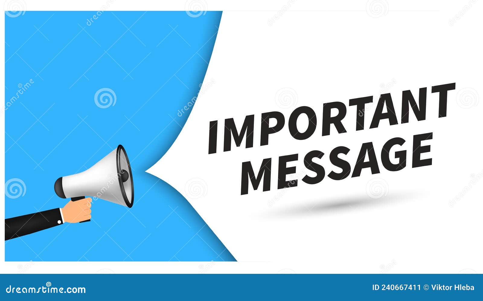 Important Message 3d Megaphone Symbol Vector Design Stock Vector ...