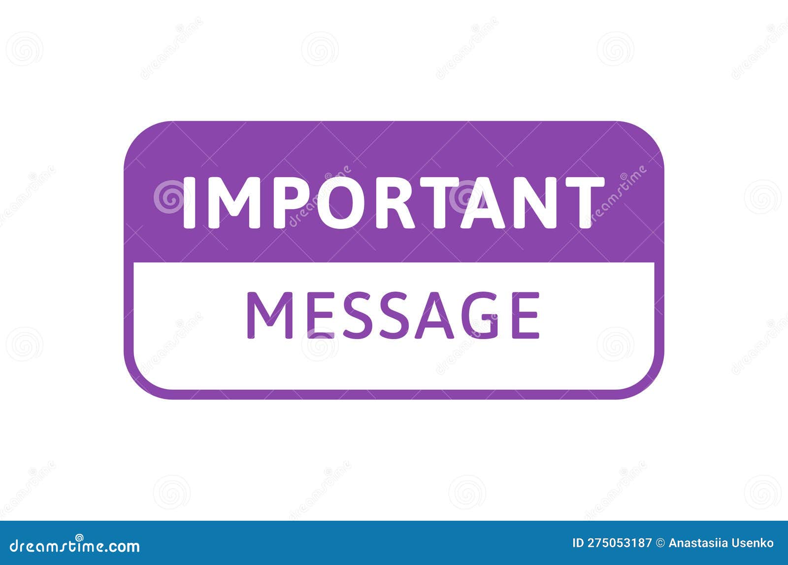 Important Message Sign. Vector Modern Color Illustration. Violet ...