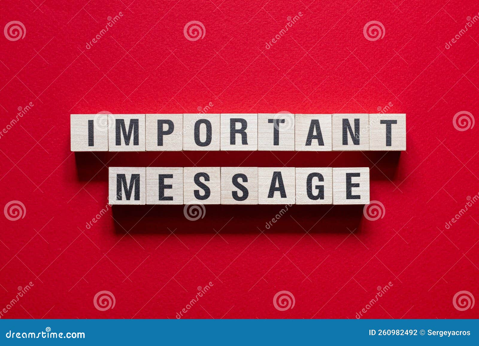 Important Message - Word Concept on Cubes Stock Photo - Image of text ...