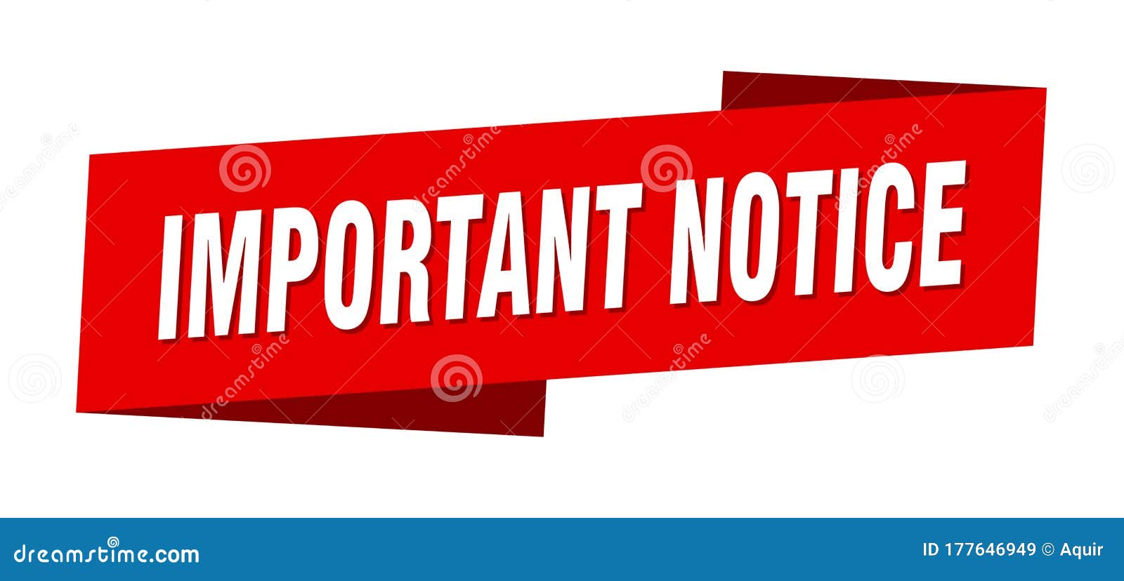 Important Notice Banner Template. Important Notice Ribbon Label Stock ...