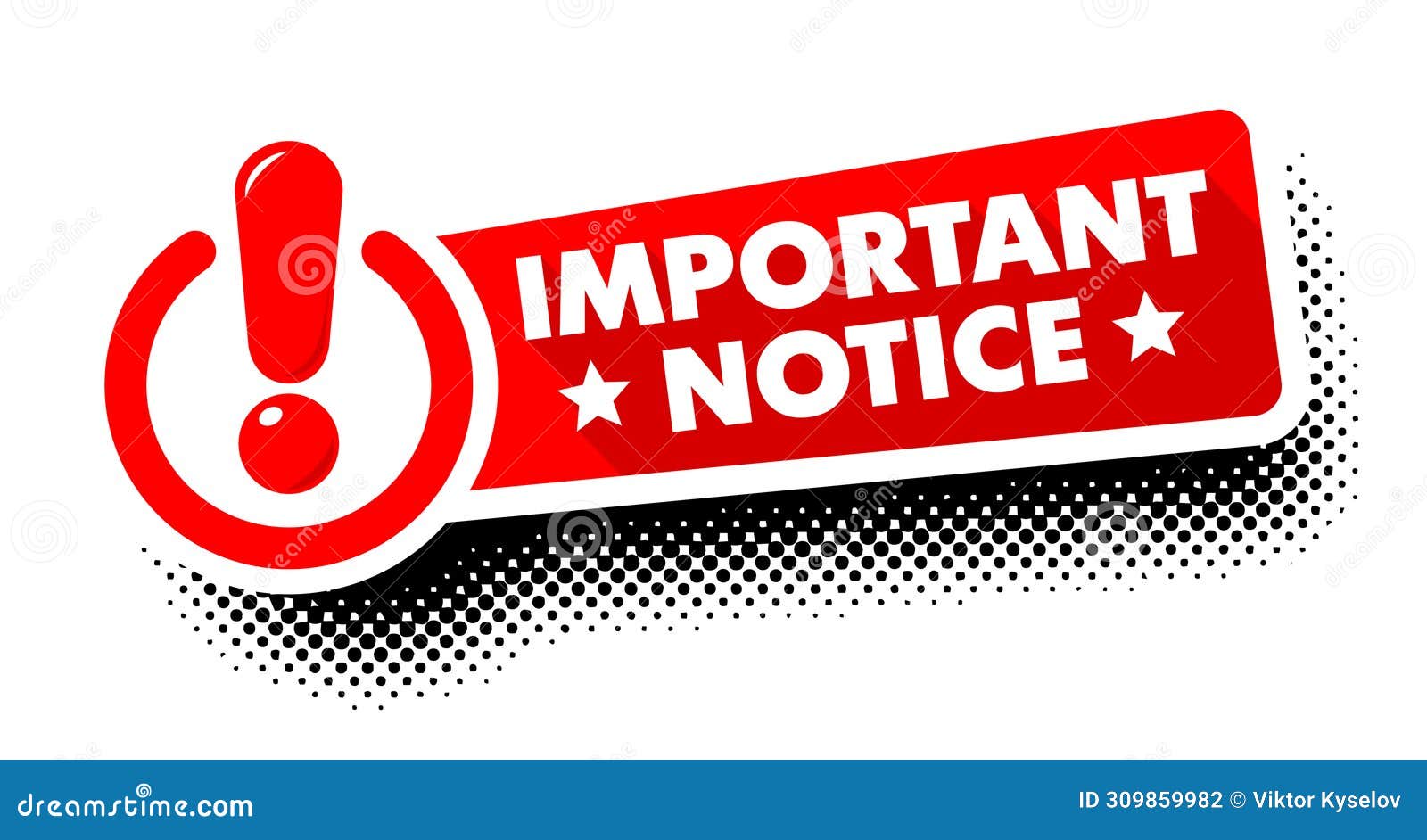 Important Notice or Message Stock Vector - Illustration of careful ...