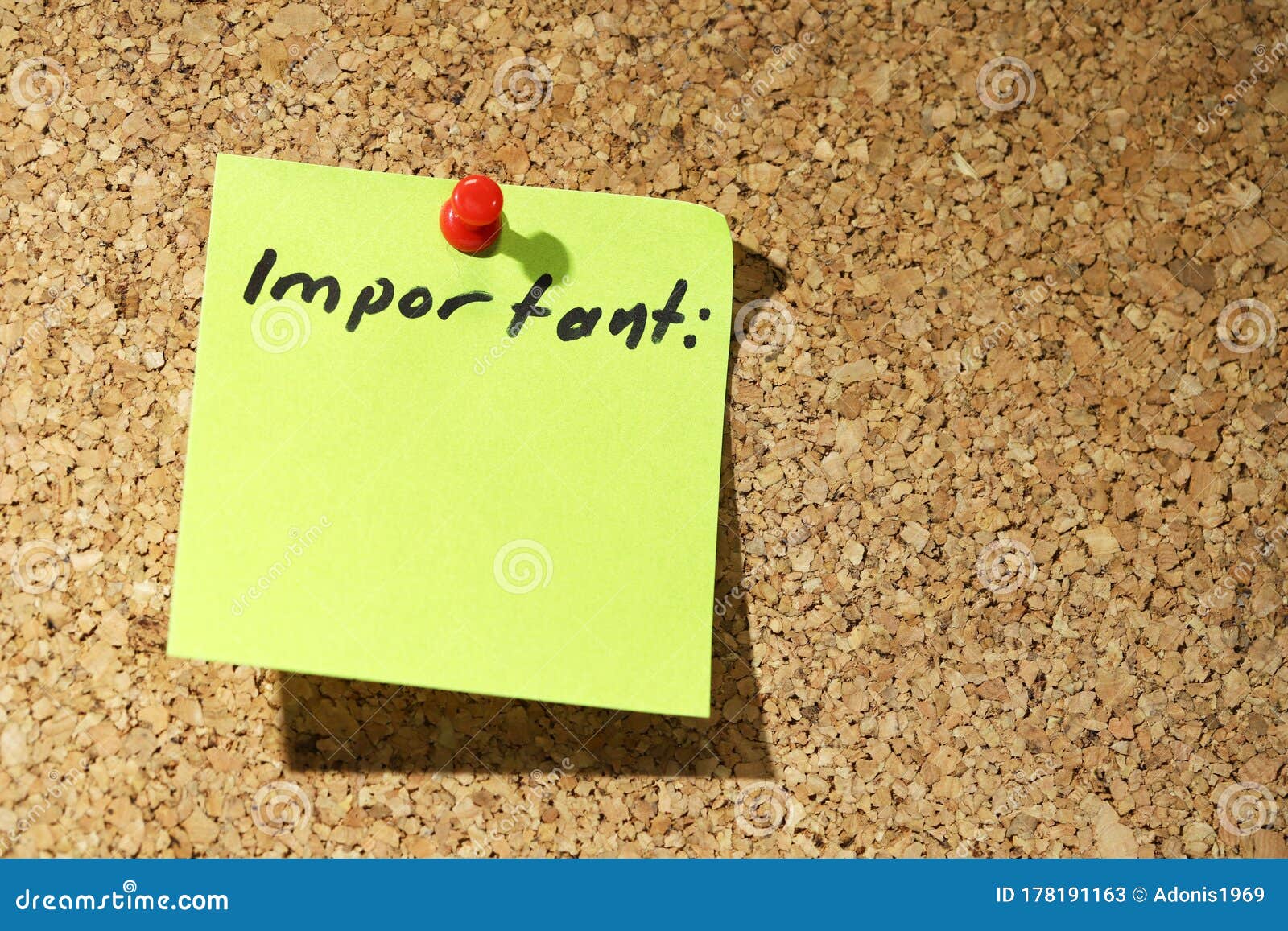 Important post it stock image. Image of background, lively - 178191163