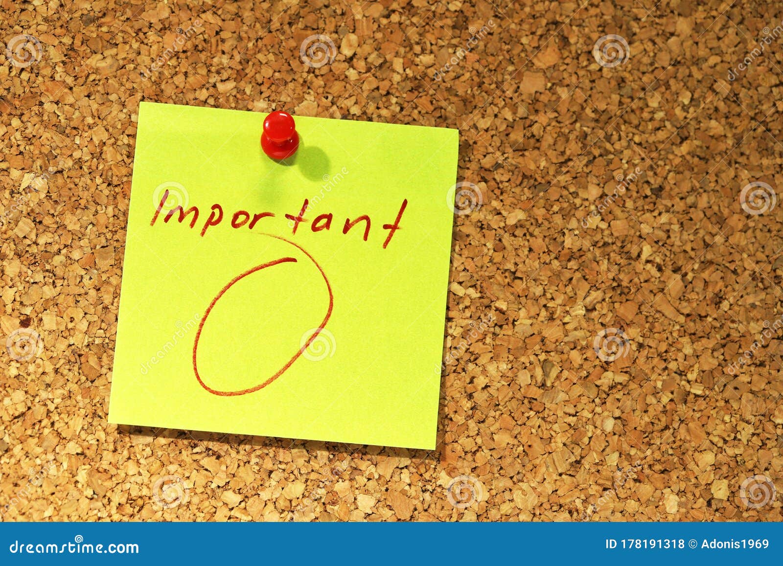 Important post it stock photo. Image of boss, memo, note - 178191318