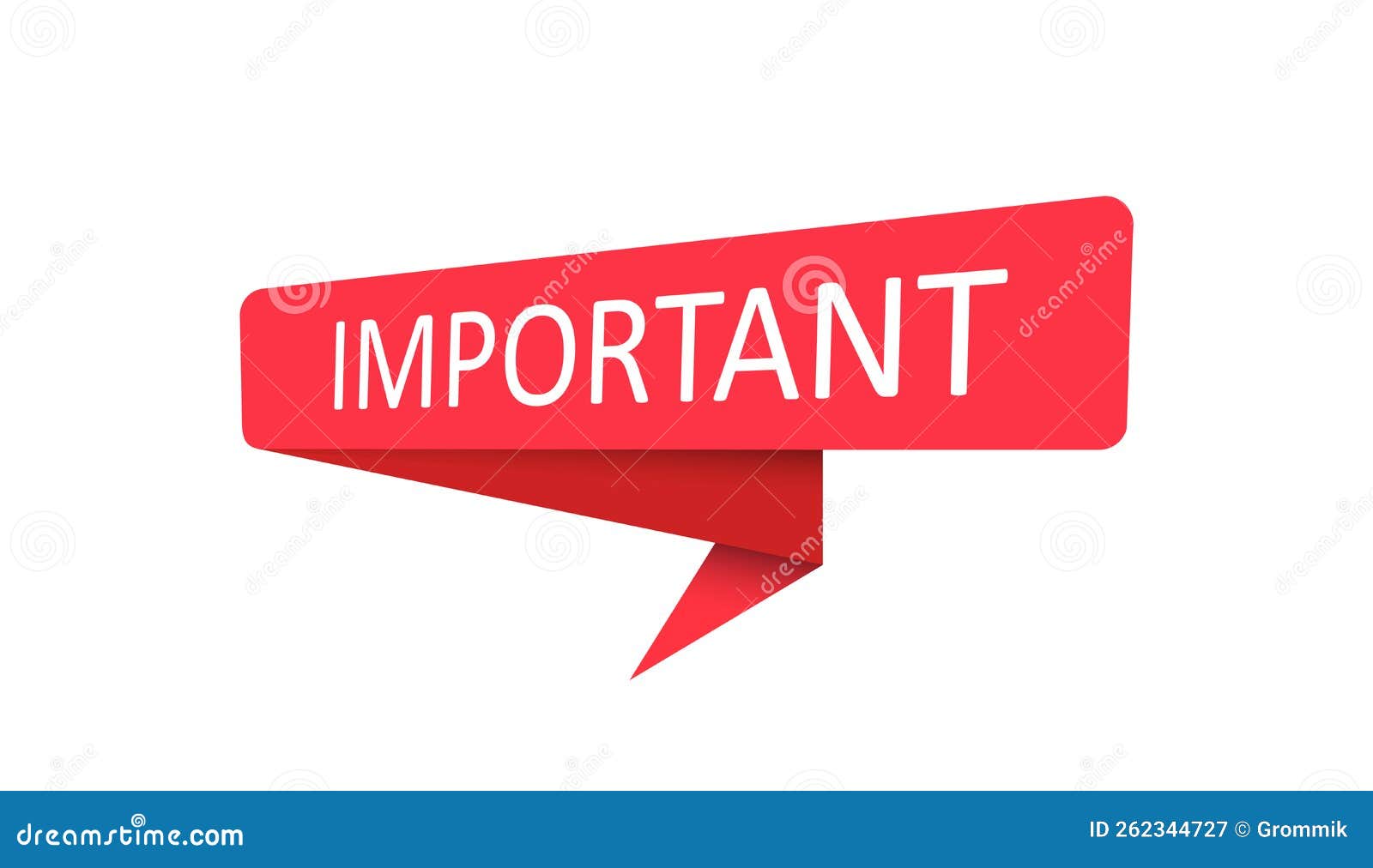 Important. a Red Banner, Pointer, Sticker, Label or Speech Bubble for ...