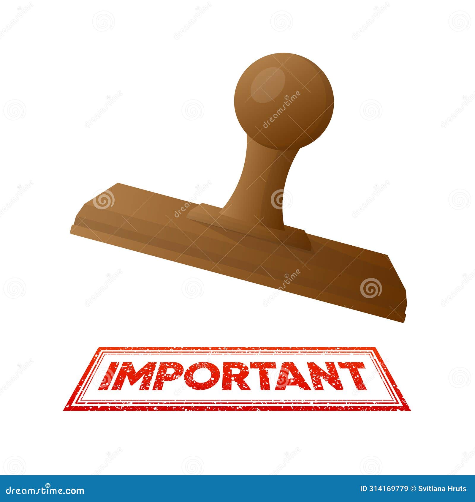 Important Red Rubber Stamp. Important Attention Notice. Vector Illustration. Stock Illustration ...