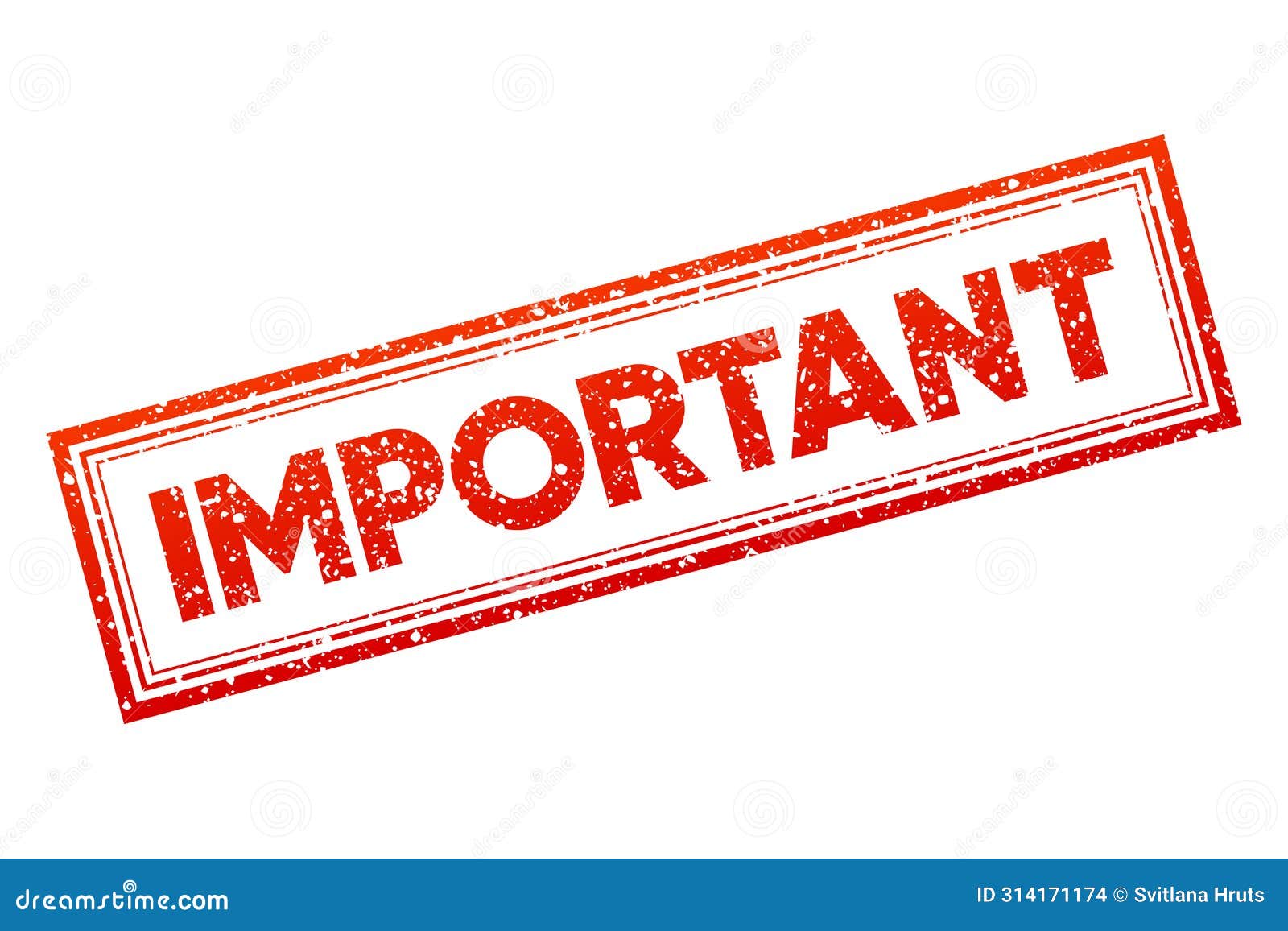 Important Red Rubber Stamp. Important Attention Notice. Vector ...