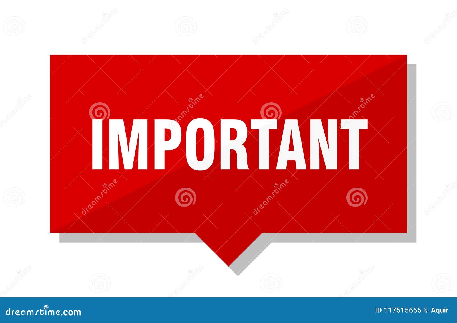 Important red tag stock vector. Illustration of vector - 117515655