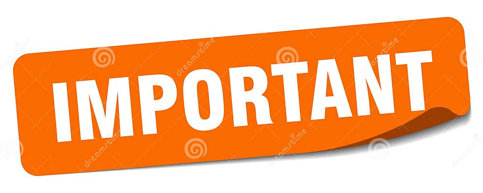 Important Sticker. Important Label Stock Vector - Illustration of sign ...