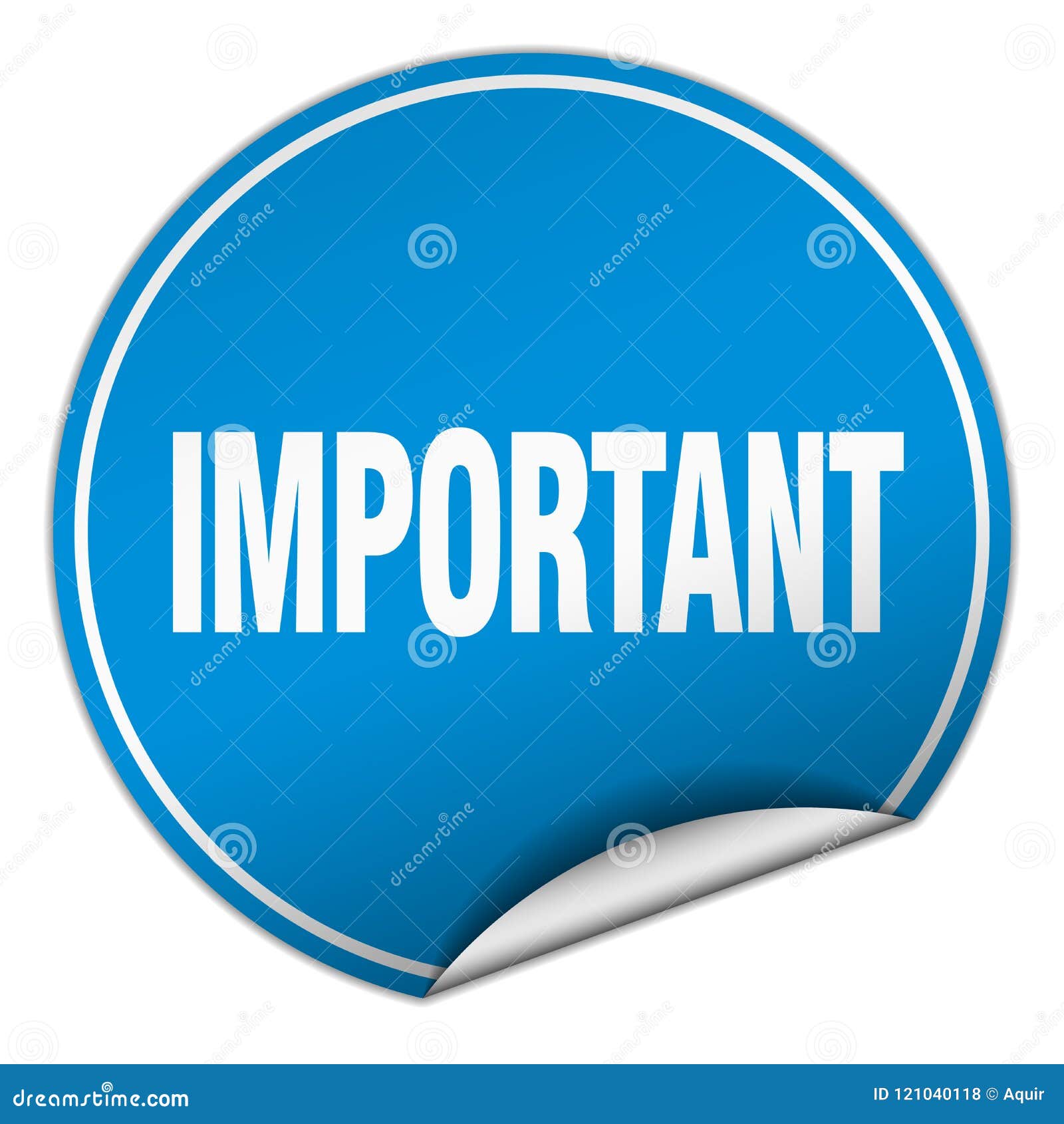 Important sticker stock vector. Illustration of note - 121040118